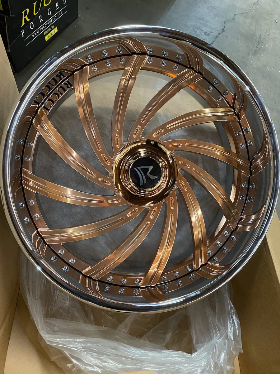 26" Rucci Pure Wheels Rose Gold RIMS 26x9.5 26x10 Impala Custom Wheels ...
