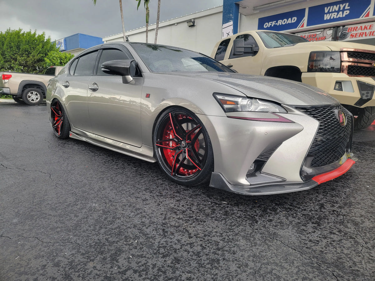 20" Marquee M3259 Wheels Black and Red RIMS Staggered 20x9(Front) 20x1 ...