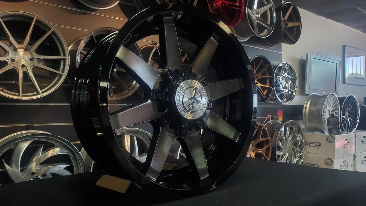 20" Inch XF 236 Rims wheels Black & brushed Offroad for Chevy Express ...