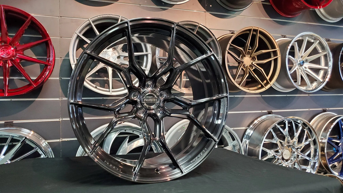 21" Rusch BLV Rims 21x10 & 21x11 Dark Brushed Black wheels for bmw X5 ...