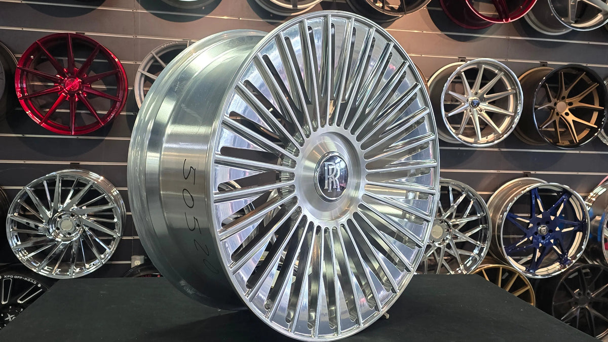 24 Inch Savini SV1 sv1x02 Brushed High Polish Lip Wheels 24x9 Rims 5x1 ...