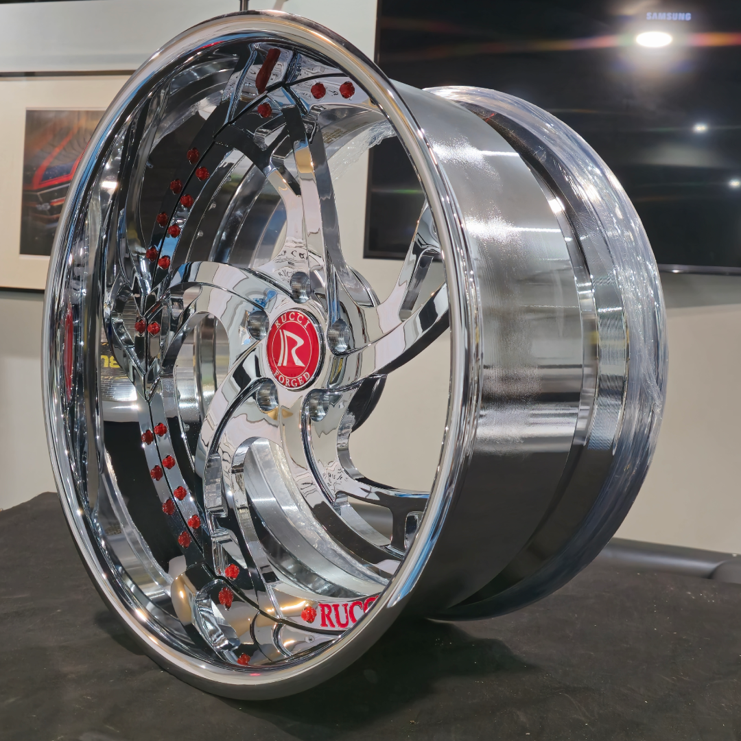 22" Rucci Priority Brushed Face W/ Chrome lip Wheels 22x9 3" Lip ...