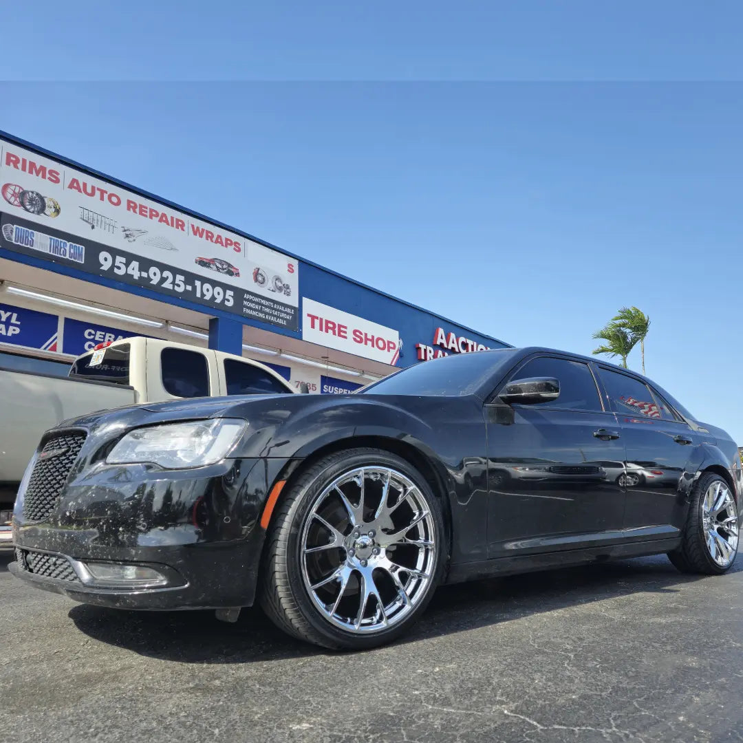 22 Inch SRT Hellcat Replica Chrome Wheels 22x9.5, 22x11 265/35ZR22 295 ...
