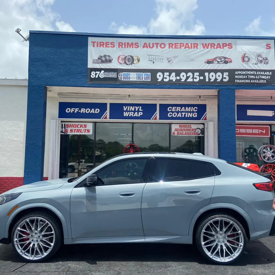 22 Inch Element EL32 Brushed Silver Wheels 22x9 22x10.5 Rims 5x120 BMW ...
