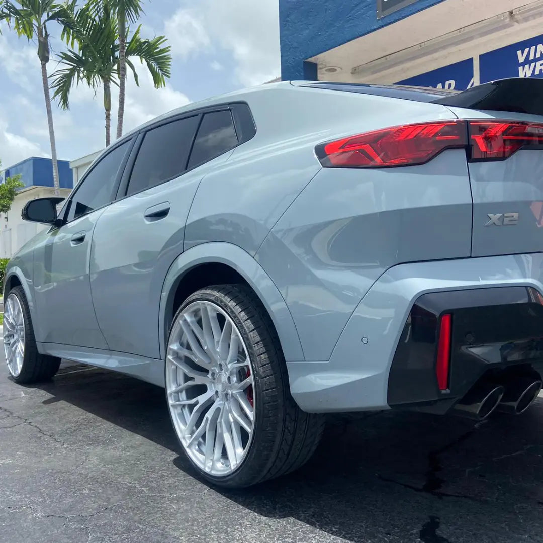 22 Inch Element EL32 Brushed Silver Wheels 22x9 22x10.5 Rims 5x120 BMW ...