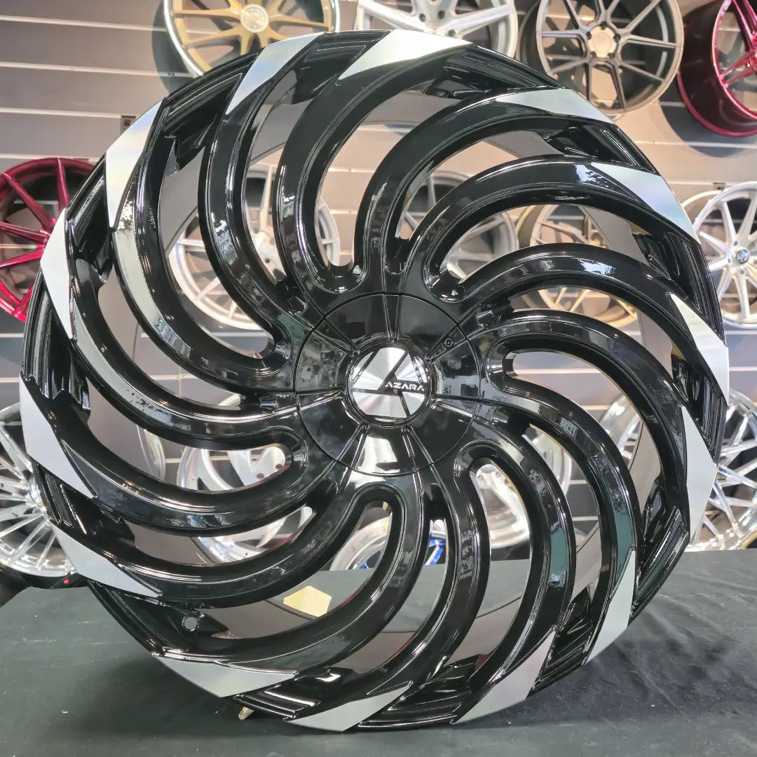 24" Azara AZA 534 Machine Wheels RIMS 24x9 Wheels BP:5x115/120 Acura ...