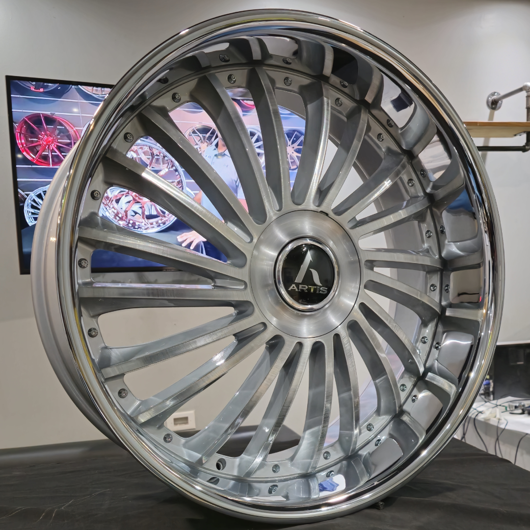 24" Artis Laredo Brushed Face Polished Inside Wheels RIMS 24x9 Wheels ...