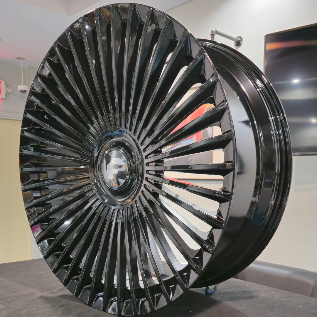 26" Forgiato Tremestre All Black Wheels RIMS & Tire Package BP: 6x139 ...