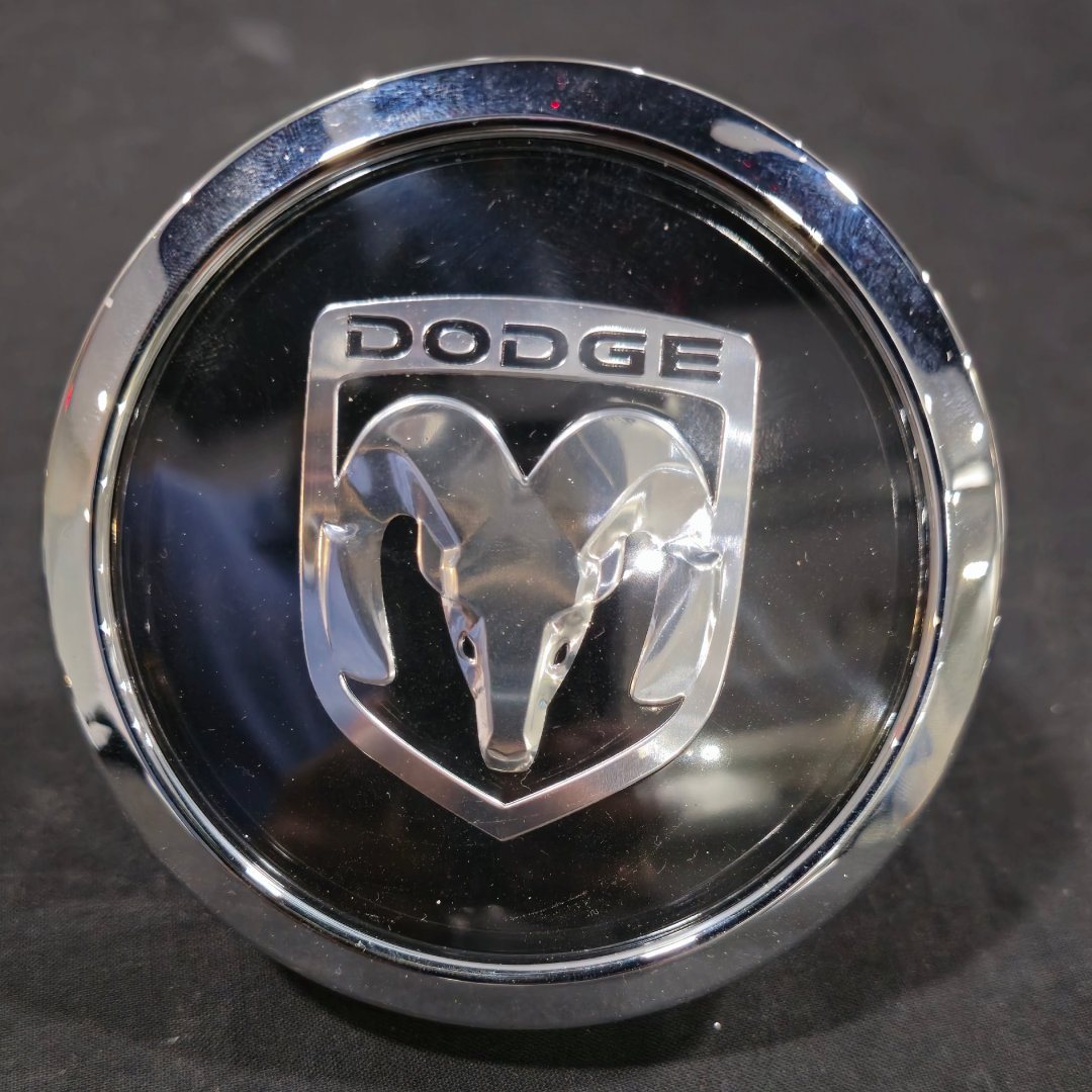 Dodge Ram Floating Center Caps New Logo Chrome Bezel Big XL Caps QTY 4 ...