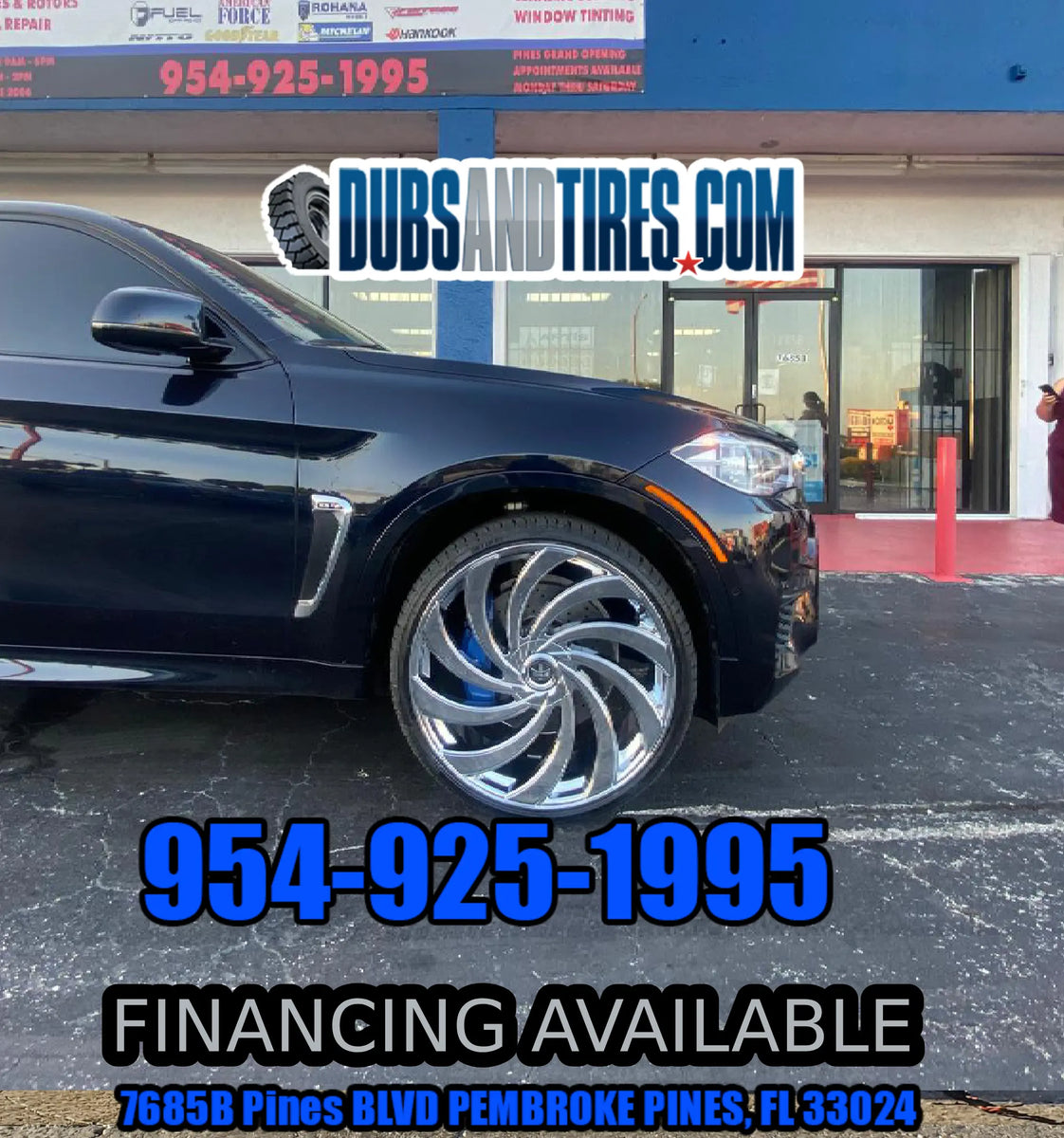 24 Inch Dub Delish Chrome Wheels 24x9 & 24x10 Rims BMW X6 255/25ZR24 2 ...