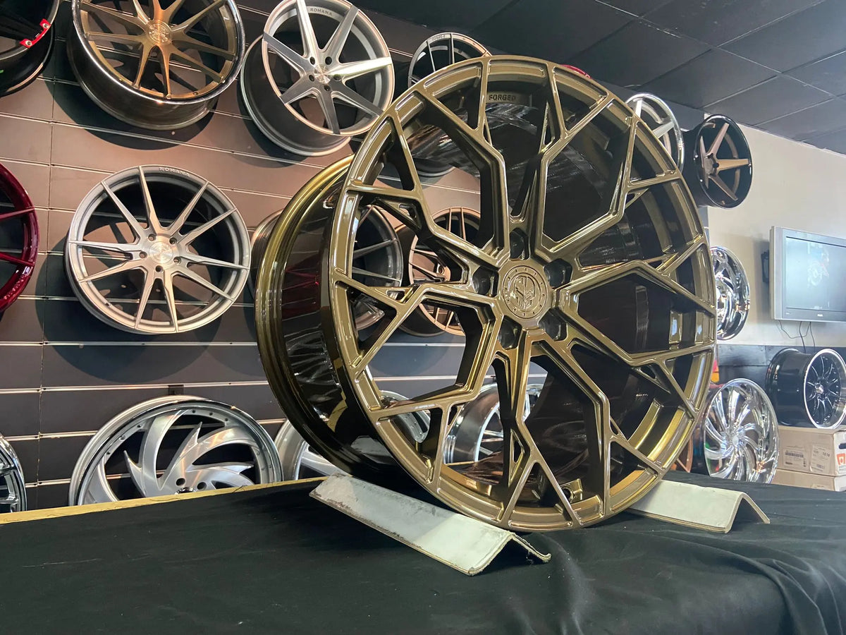 20" Stance SF10 Wheels Brushed Dual Bronze RIMS Staggered 20x9(Front ...