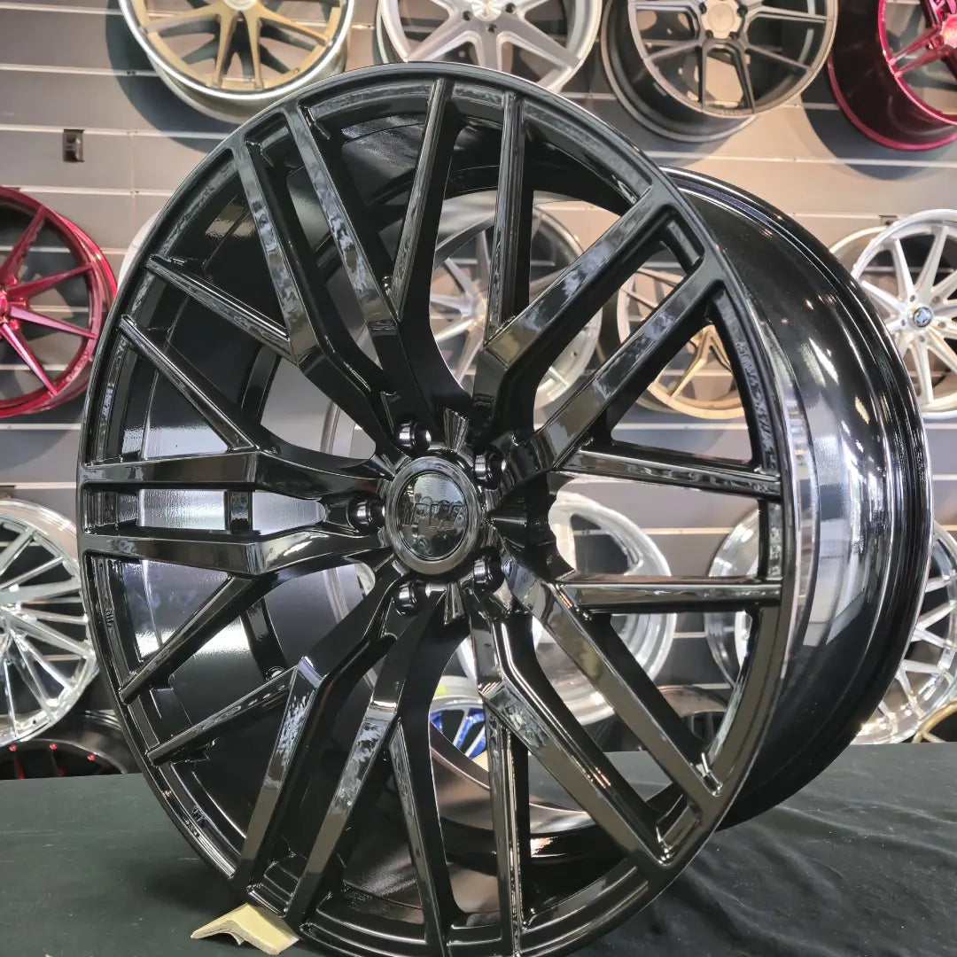 20" IPW 1508 Gloss Black Wheels RIMS 20x10 Wheels BP:5x114.3 35 Offset ...