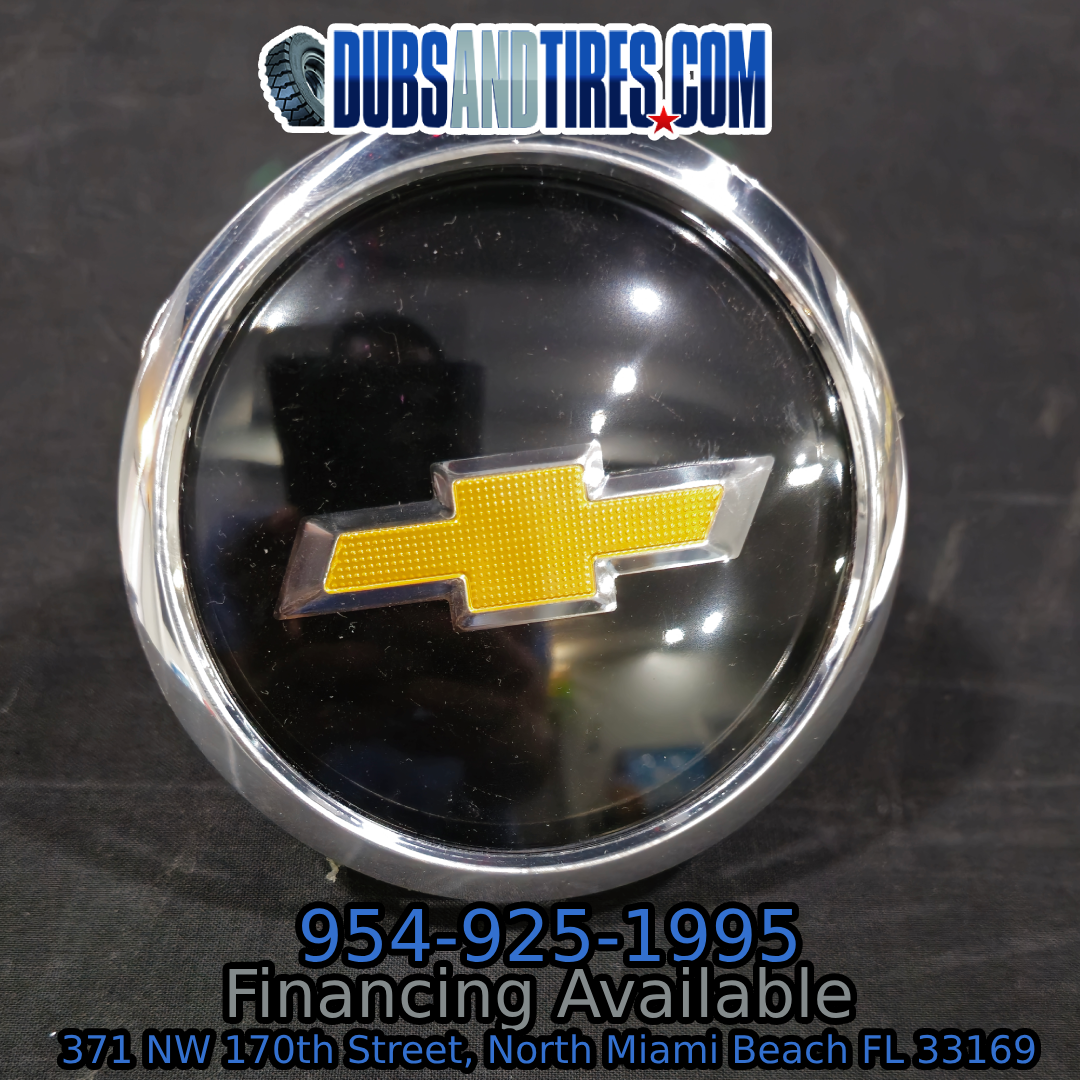 Chevy Floating Center Caps New Logo Chrome Bezel Big XL Caps 4 QTY ...