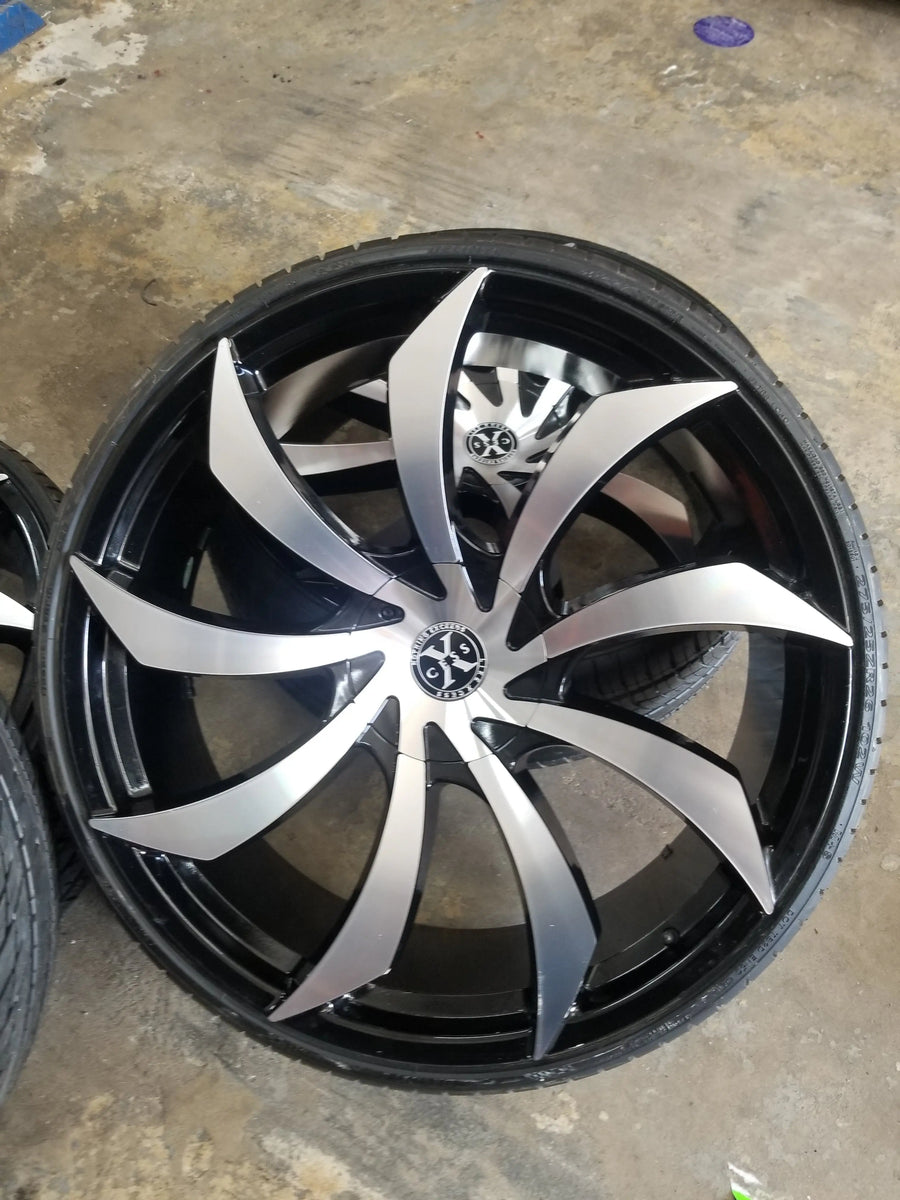 24 Inch 24x9.5 Xcess X01 RIMS AND TIRES PACKAGE NEW WHEELS BMW X5 FINA ...