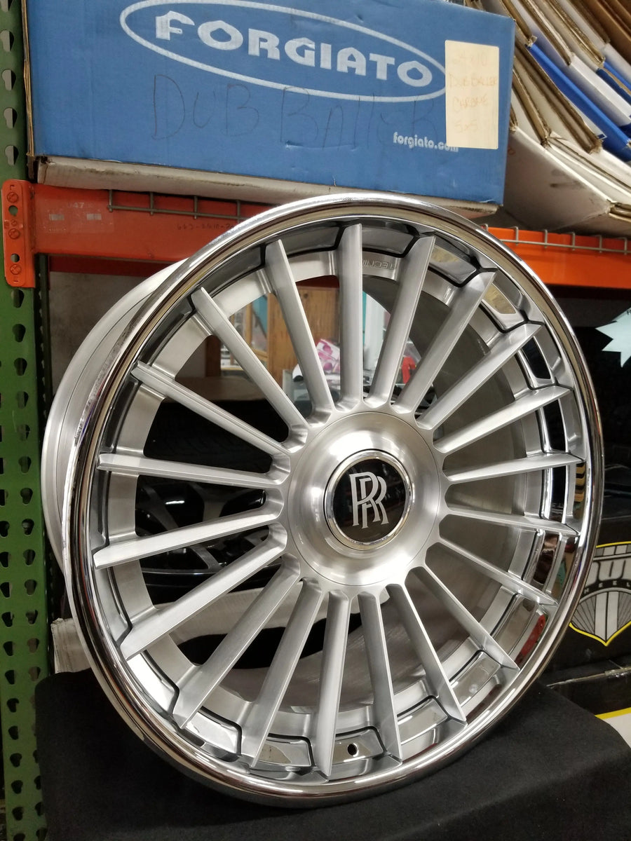 22 INCH 22x9 RIMS Forgiato Tech Chrome WHEELS BP: 5x120 TIRES 295/30R2 ...