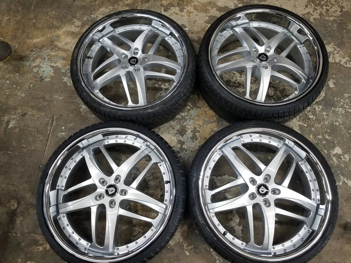 24 Inch Staggered Lexani Solar RIM &TIRE Packager BP:5X120.7 245/30ZR2 ...