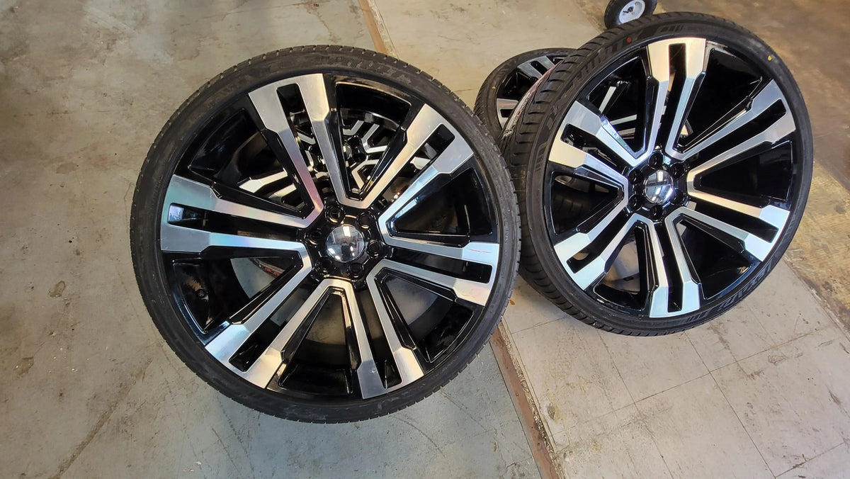 26" Inch Replica RIMS TIRES PACKAGE NEW WHEELS Ford, CHEVY, GMC ...