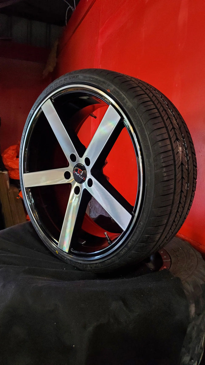 4-New 20" Inch Cavallo CLV-5 Gloss Black Machine 20x10 Rims Tires 225 ...