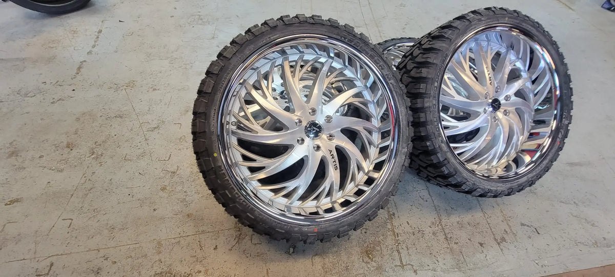 24 Inch 24x9 and 24x10 RIMS Artis Decatur WHEELS Lexani w/ Chrome Lip ...