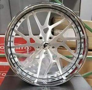 22" FORGIATO MAGLIA Chrome RIMS Staggered 22x9(Front) 22x10(Rear) Whee ...