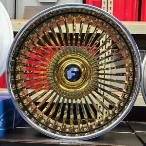 24" FORGIATO TRIMESTRE Brushed Gold RIMS Staggered 24x9(Front) 24x10(R ...