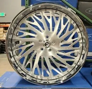26" FORGIATO BIAFORCA BRUSHED CHROME WHEELS STAGGERED 26X9, 26X10 RIMS ...