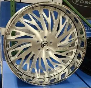 26" FORGIATO BIAFORCA BRUSHED CHROME WHEELS STAGGERED 26X9, 26X10 RIMS ...