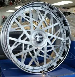 26" FORGIATO PASTICCO RIMS Brushed Chrome Staggered 26x9(Front) 26x10 ...