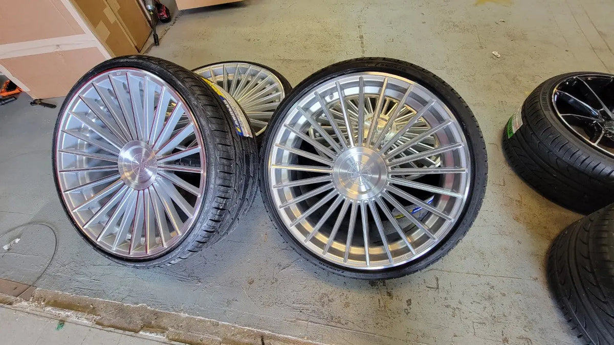 22 INCH 22X9 AND 22X10.5 Roadforce RF22 RIMS AND TIRES PACKAGE NEW WHE ...